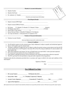 Shrot | fixed deposit application form